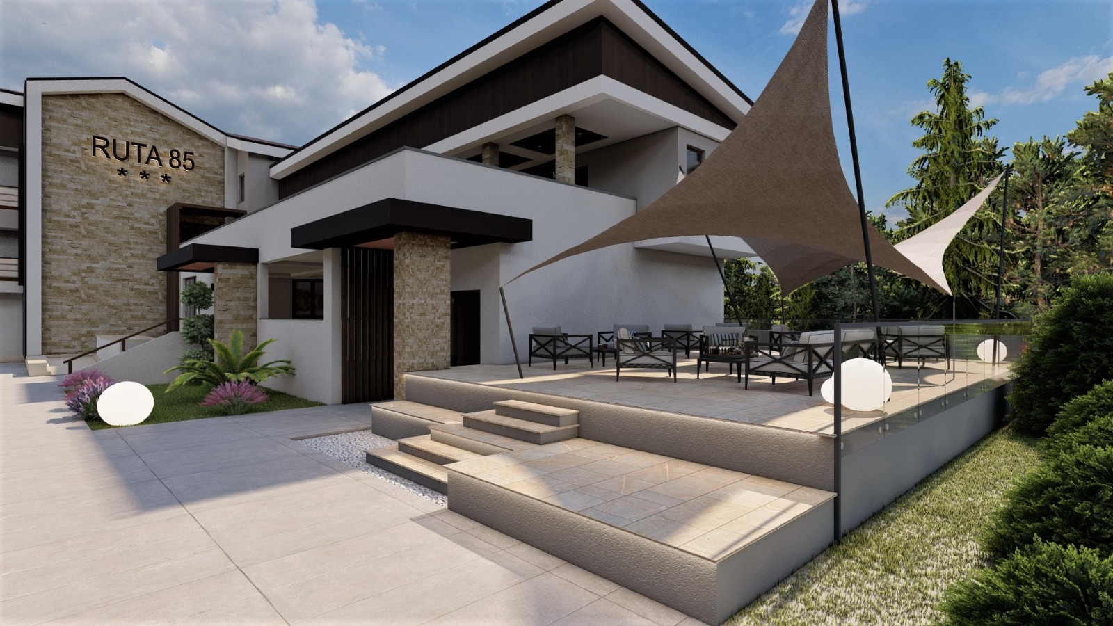 Camere - Ruta 85 - Hotel, restaurant, terasă